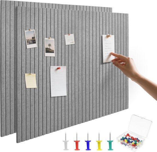 Tableau d'affichage mural en feutrine Groot (80 x 120 cm) avec 30 ...