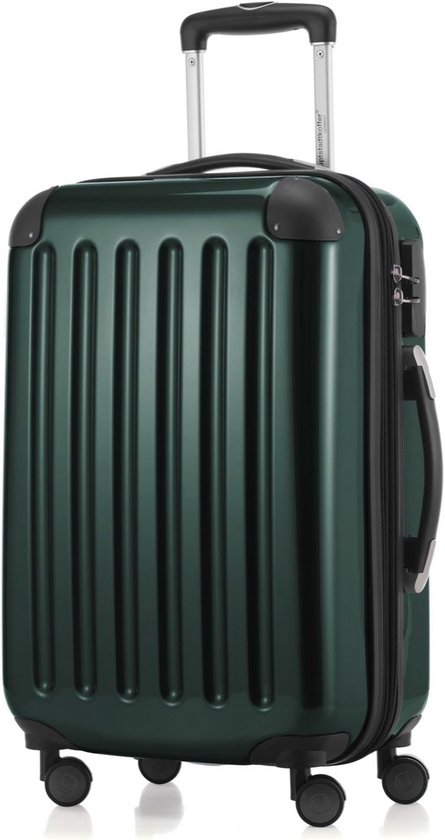 Hardshell Handbagage Trolley 55 cm Uitbreidbaar met 4 Dubbele Wielen ...