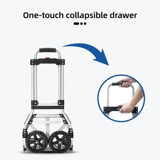 Inklapbare Steekwagen en Trolley - 220kg Draagvermogen - Telescopisch ...