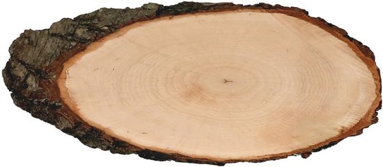 Ovale Houten Plak Schuim (circa 34 cm) - Geschuurd Dienblad van Essen ...