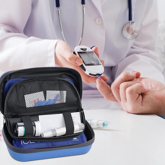 Candala Insuline koeltas met 3 nylon ijspacks Insuline Travel Koeltas ...