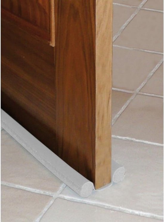 Dubbele Deurstrips tochtstrip 95 cm PVC Wit voor onderaan de deur | bol