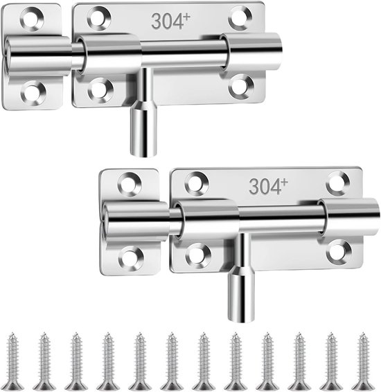 Ensemble de 2 Verrous de Porte en Acier Inoxydable pour une Sécurité Maximale | bol