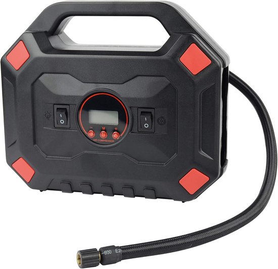 Compacte 12V Luchtcompressor met LED Werklamp - Draagbare Mini ...