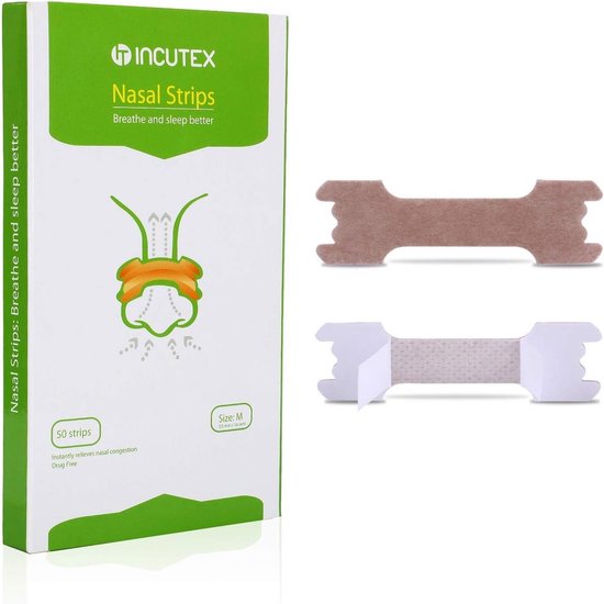 50x Neusstrips Medium Tegen Snurken en Verstopte Neus - Ademhaling ...