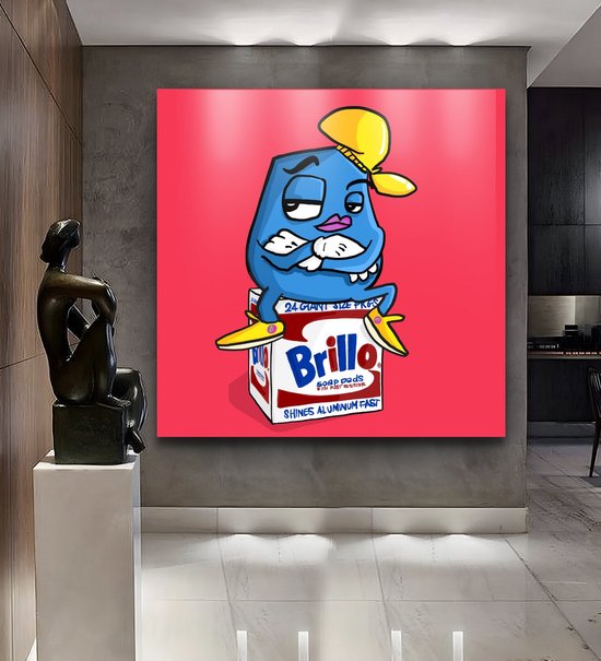 Brillo pads Andy the Dandy pop art - Meerdere kleuren - Canvas 120 x ...