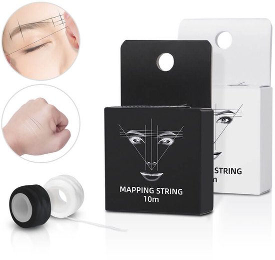 Brow Mapping string set van wit en zwart 10m - Brow Mapping String voor ...