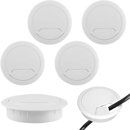 Cable Entry - Plastic - White - Desk Cable Entry - Round Cable Entry ...