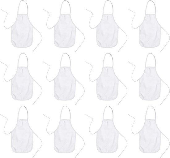 Wit Canvas Schort voor Kinderen - Ideaal voor Knutselen, Tekenen en ...