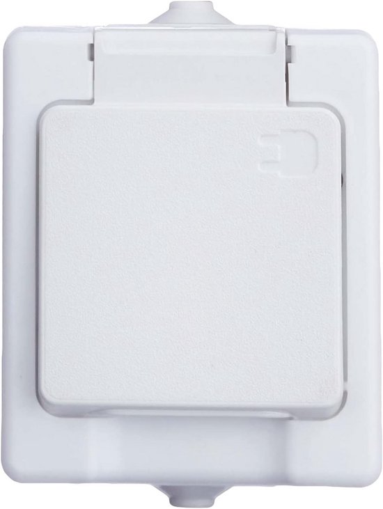 Geaard stopcontact met klapdeksel, IP44 - Ideaal voor buitengebruik | bol