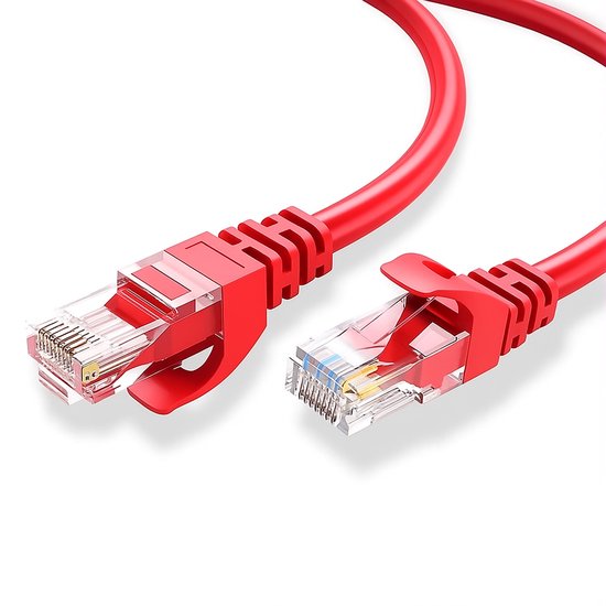 Internetkabel - 3 meter - CAT7 - Ethernet kabel - Netwerkkabel - Rood ...