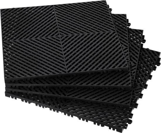 VEVOR 24 x drainagemat vloertegels in elkaar grijpend 415x415mm 17,6mm ...