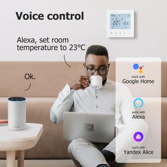 Slimme Wifi Thermostaat voor Elektrische Vloerverwarming met ...