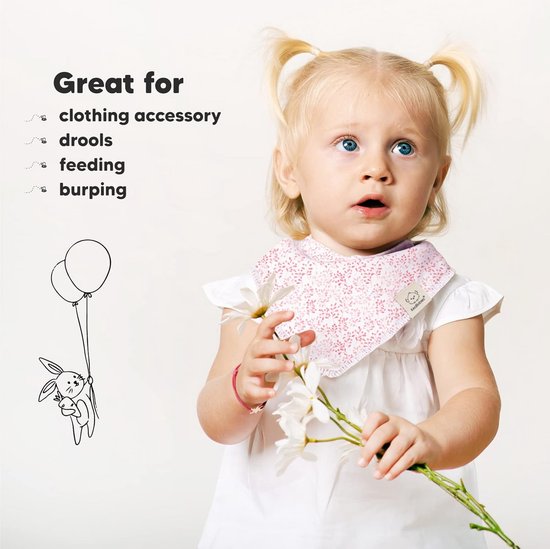 10x Biologisch Katoenen Bandana Slabbetjes - Super Absorberend ...