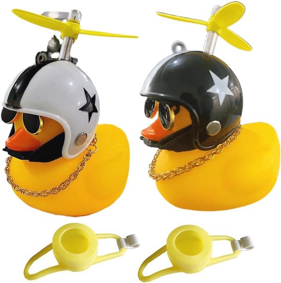 Grappige gele eend fietsbel en autoornament voor kinderen - Leuke ...