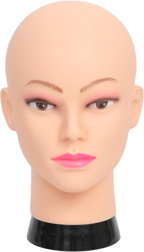 Hoofd Etalagepop Vrouwelijk Kaal PVC Model met Tafelklem voor Pruiken ...