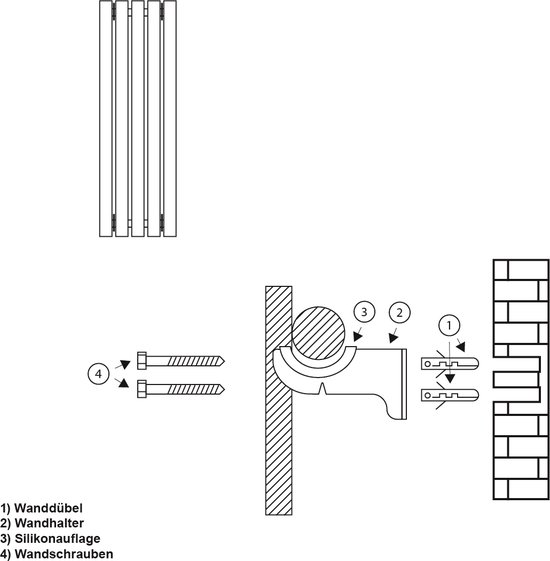 LuxeBath Ophangbeugel - Voor badkamerradiatoren en designradiatoren ...