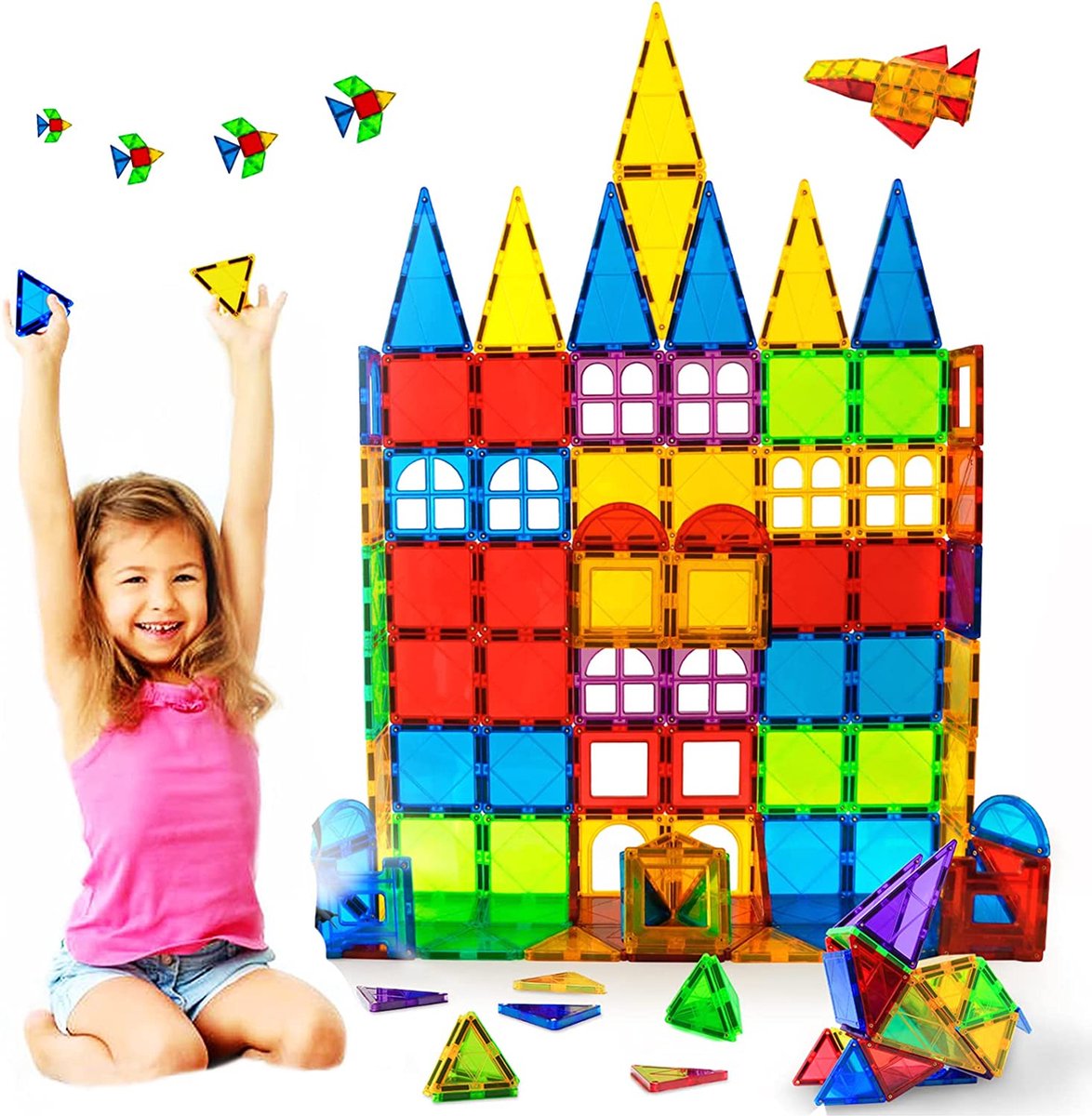 Magnetische bouwstenen 66 delig - Magneetspeelgoed - Magneten ...