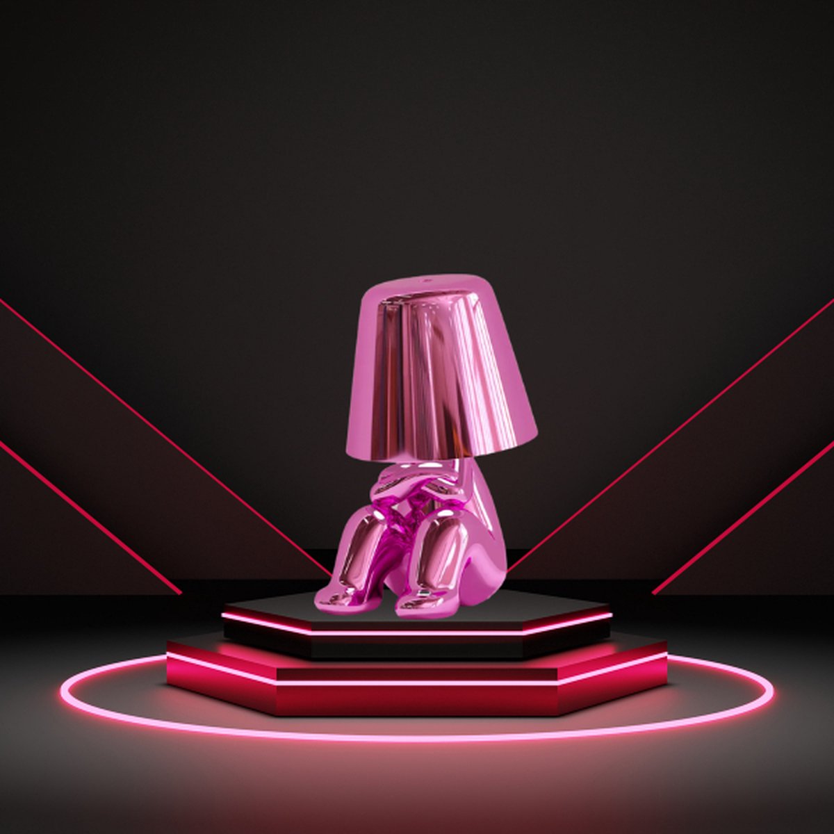 Hugo - Unieke oplaadbare tafellamp met 3 verschillende lichtstanden en ...