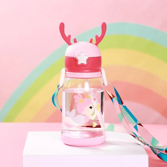 BMRO-drinkfles kind-waterfles-drinkbus-600ml-roze | bol.com