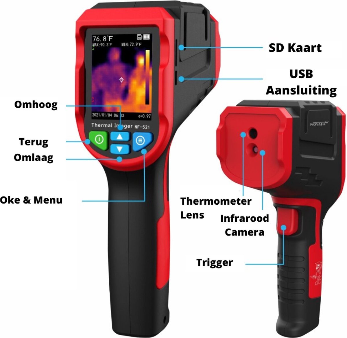 Warmtecamera - Warmte Camera Infrarood - Infrarood Camera - Warmtemeter ...