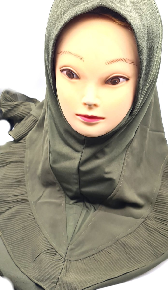 Legeregroen hoofddoek, hijab, instant hijab, instant scarf ...