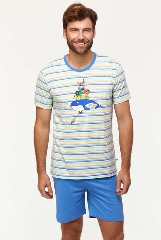 Woody pyjama jongens/heren - multicolor gestreept - walvis - 231-1-PSS ...