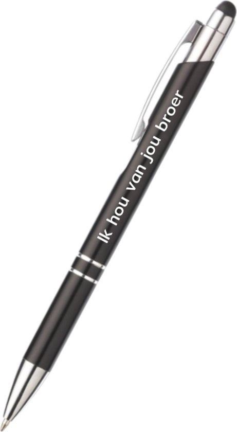 Akyol - ik hou van jou broer pen - zwart - gegraveerd - Pennen broer ...
