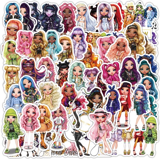 Rainbow High - 50 stuks - Hoogwaardig vinylstickers - Waterbestendig ...