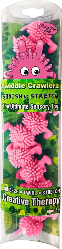 Twiddle Crawlerz - Squish n' Stretch - RockStar Pink - Fidget Toy | bol.com