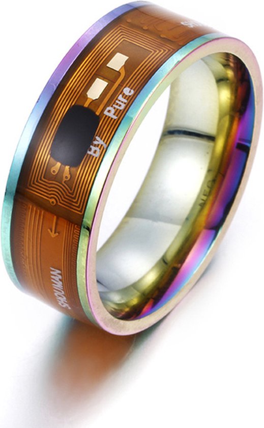 nfc - smart ring - circuit ontwerp ring - circuit design ring - maat 12 ...