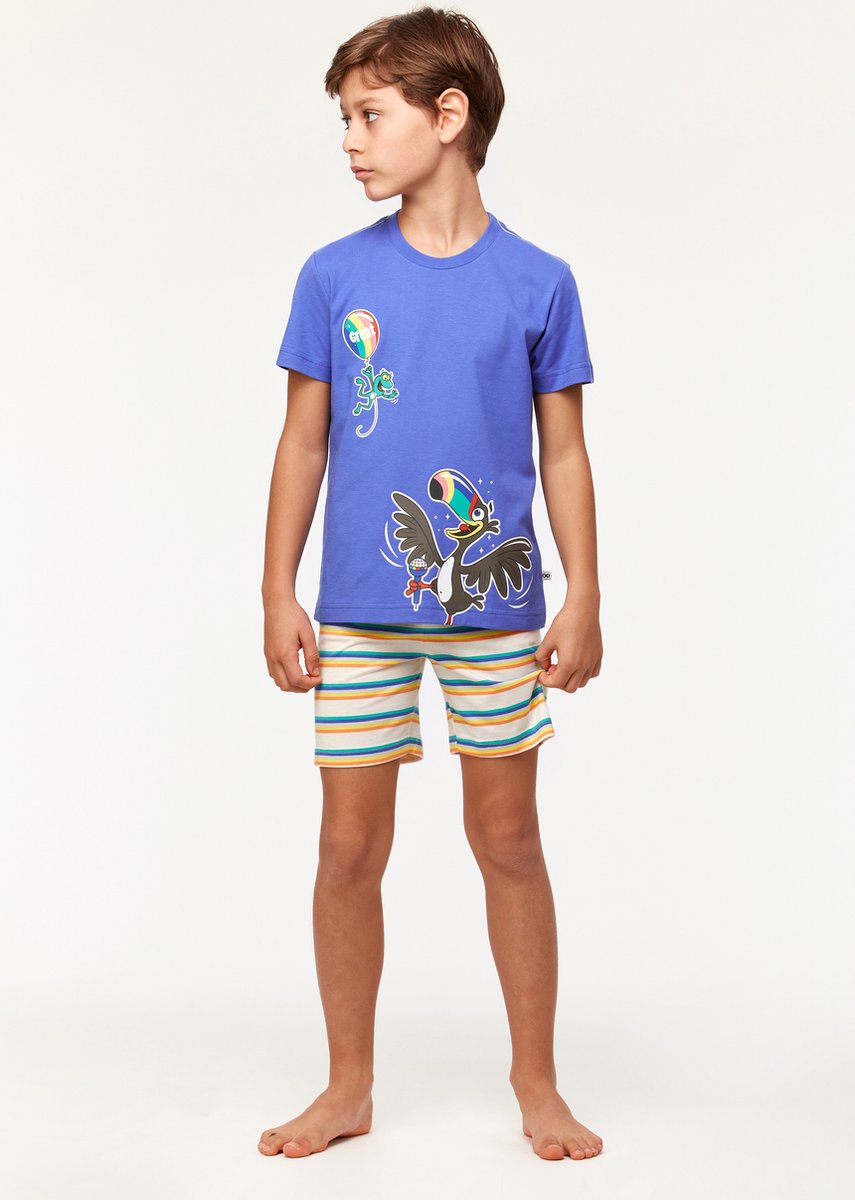 Woody pyjama jongens/heren - blauw - toekan - 231-1-PSU-S/829 - maat ...