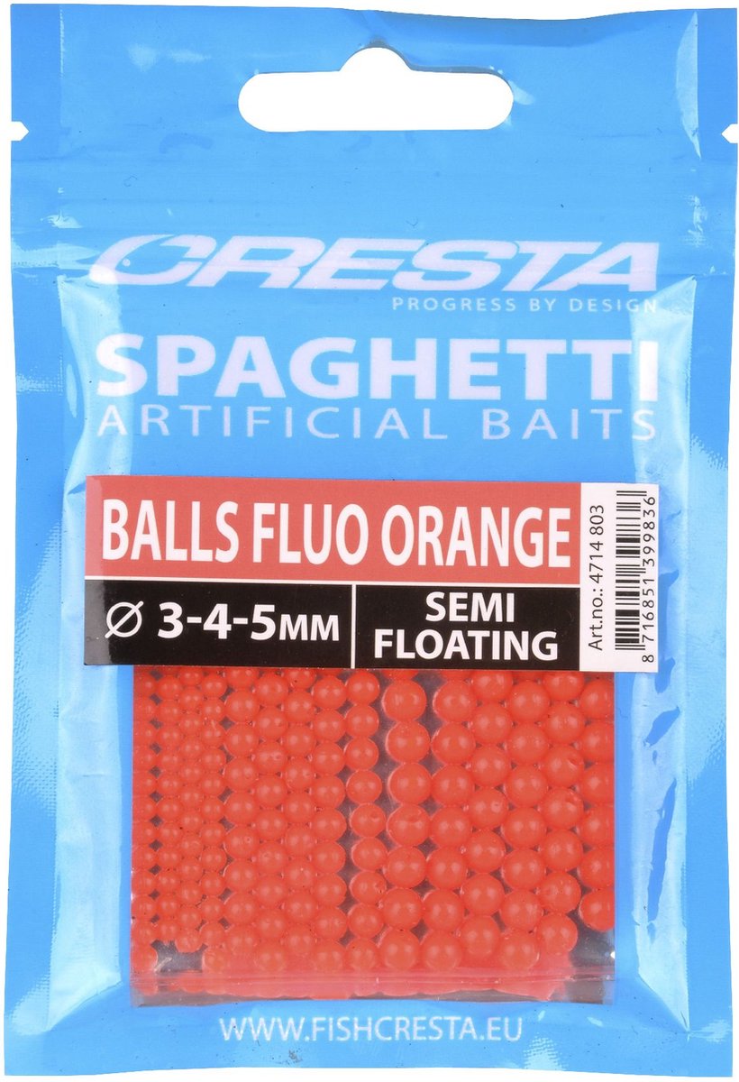 Cresta Spaghetti Balls 15St. Fluo Orange | bol.com