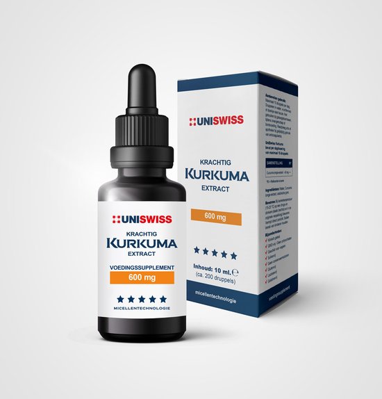 Kurkuma - Water Oplosbaar - Curcumine - 10ML - 200 Druppels - MyCell Enhanced... | bol.com