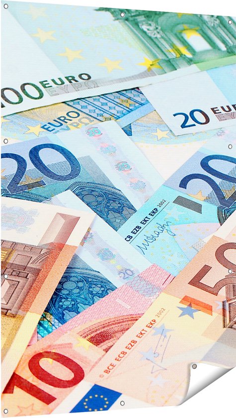Gards Tuinposter Euro Geld Biljetten - Briefjes - 100x150 cm - Tuindoek ...