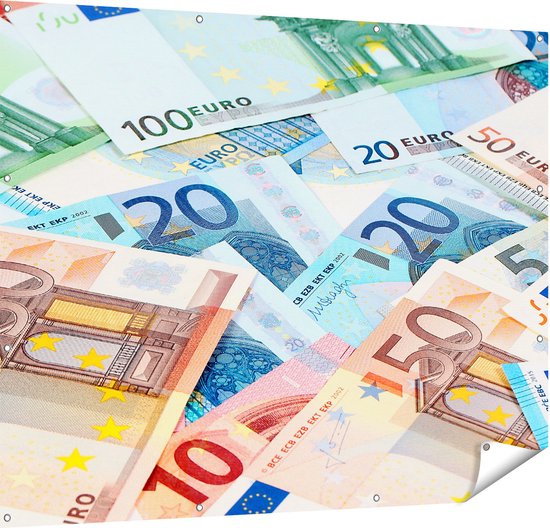 Gards Tuinposter Euro Geld Biljetten - Briefjes - 150x120 cm - Tuindoek ...