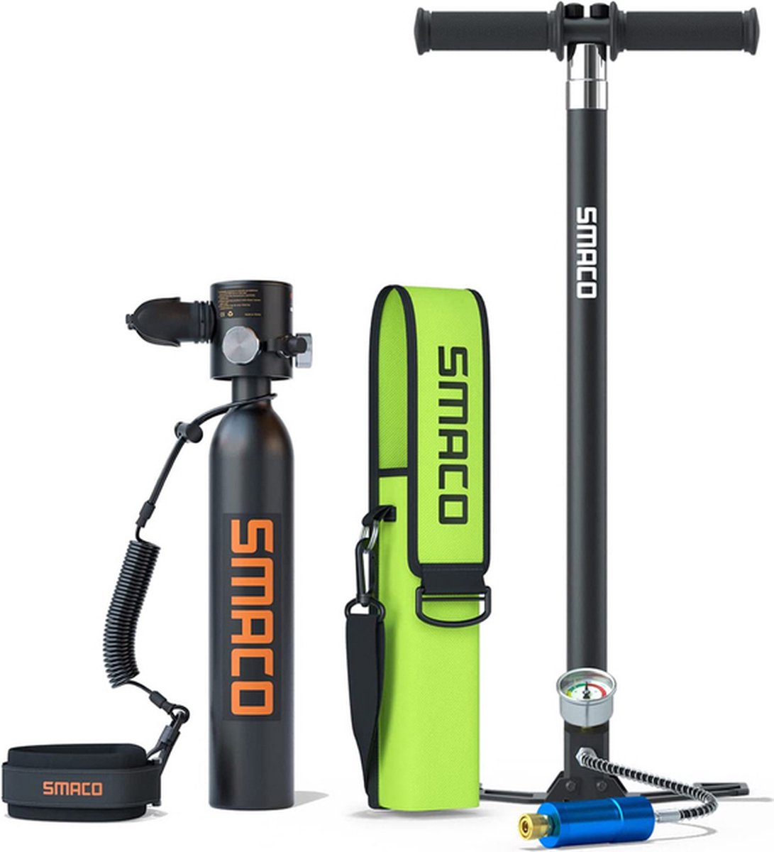 SMACO Mini Scuba Tank - Herbruikbare Air Duiken Cilinder - Duiken ...