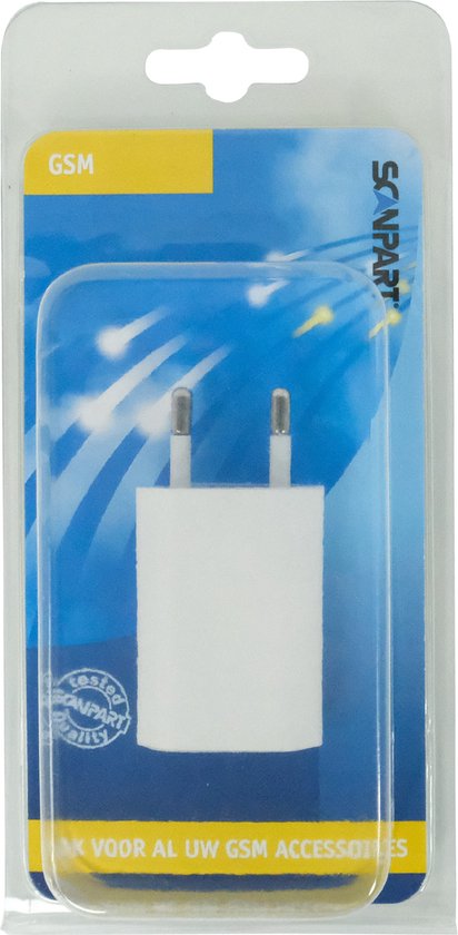 Scanpart iPhone stekker USB-A - iPad stekker USB-A - 5W - Wit - MD813ZM ...