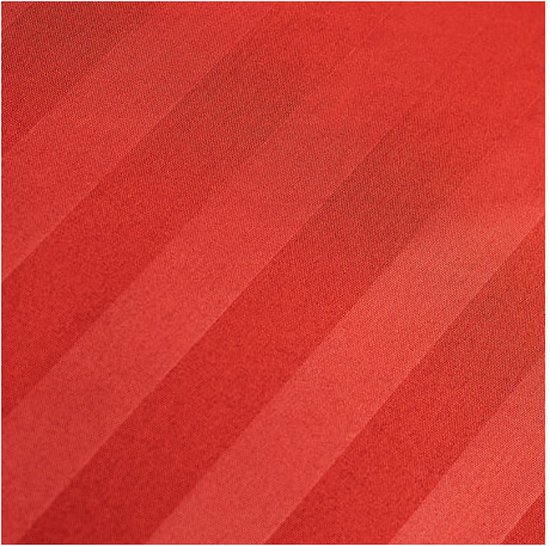 Lits-jumeaux dekbedovertrek (dekbed hoes) helder rood gestreept met ...