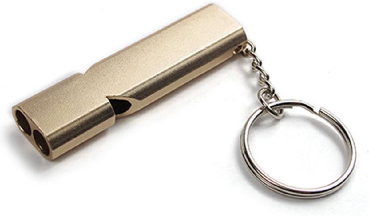 Aluminium fluitje aan sleutelhanger 56*15*8mm - tot 120 decibel | bol