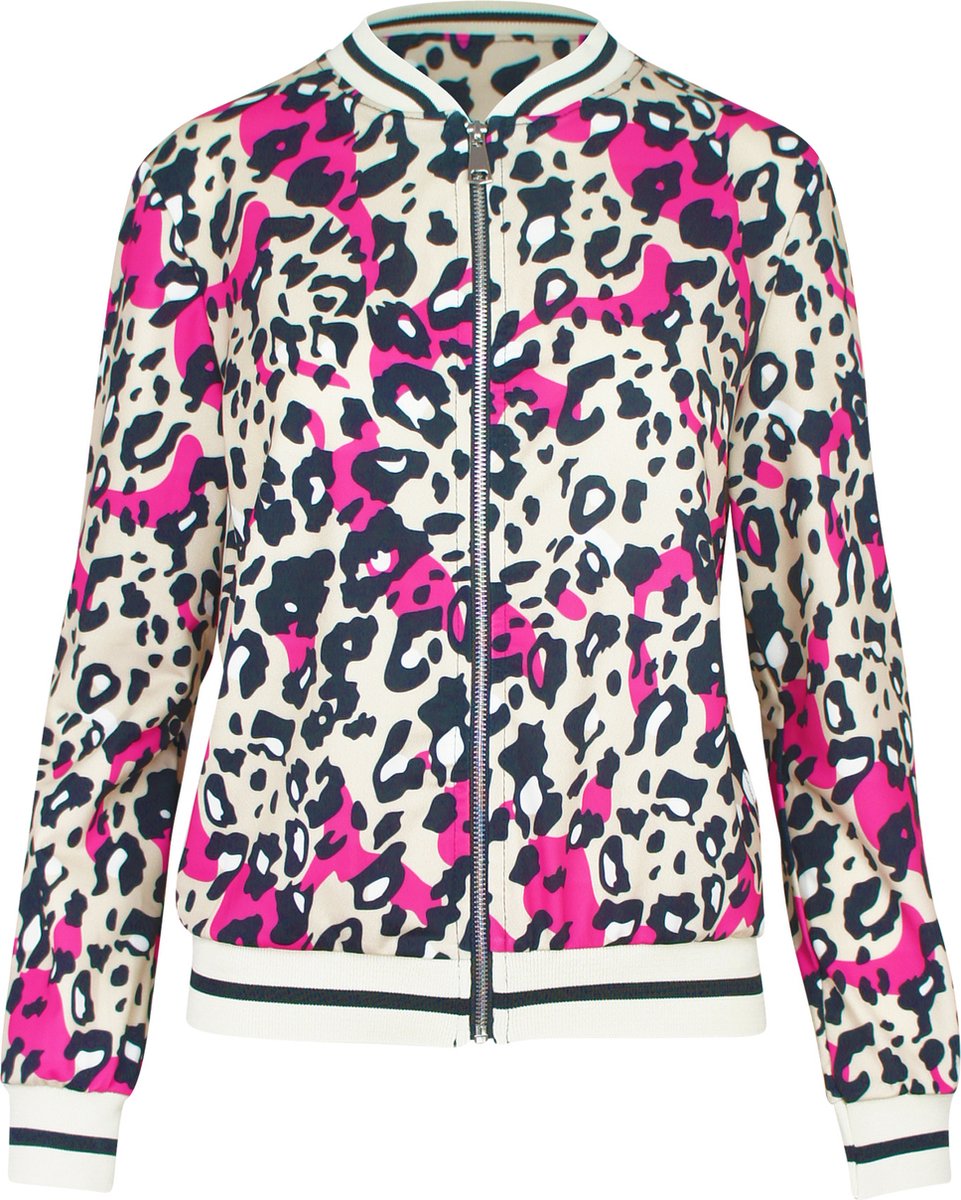 Leopard Bomber Fuchsia | bol.com