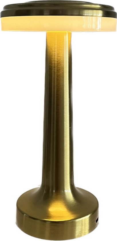 Bureaulamp led - draadloze lamp - led lamp goud 21 cm | bol