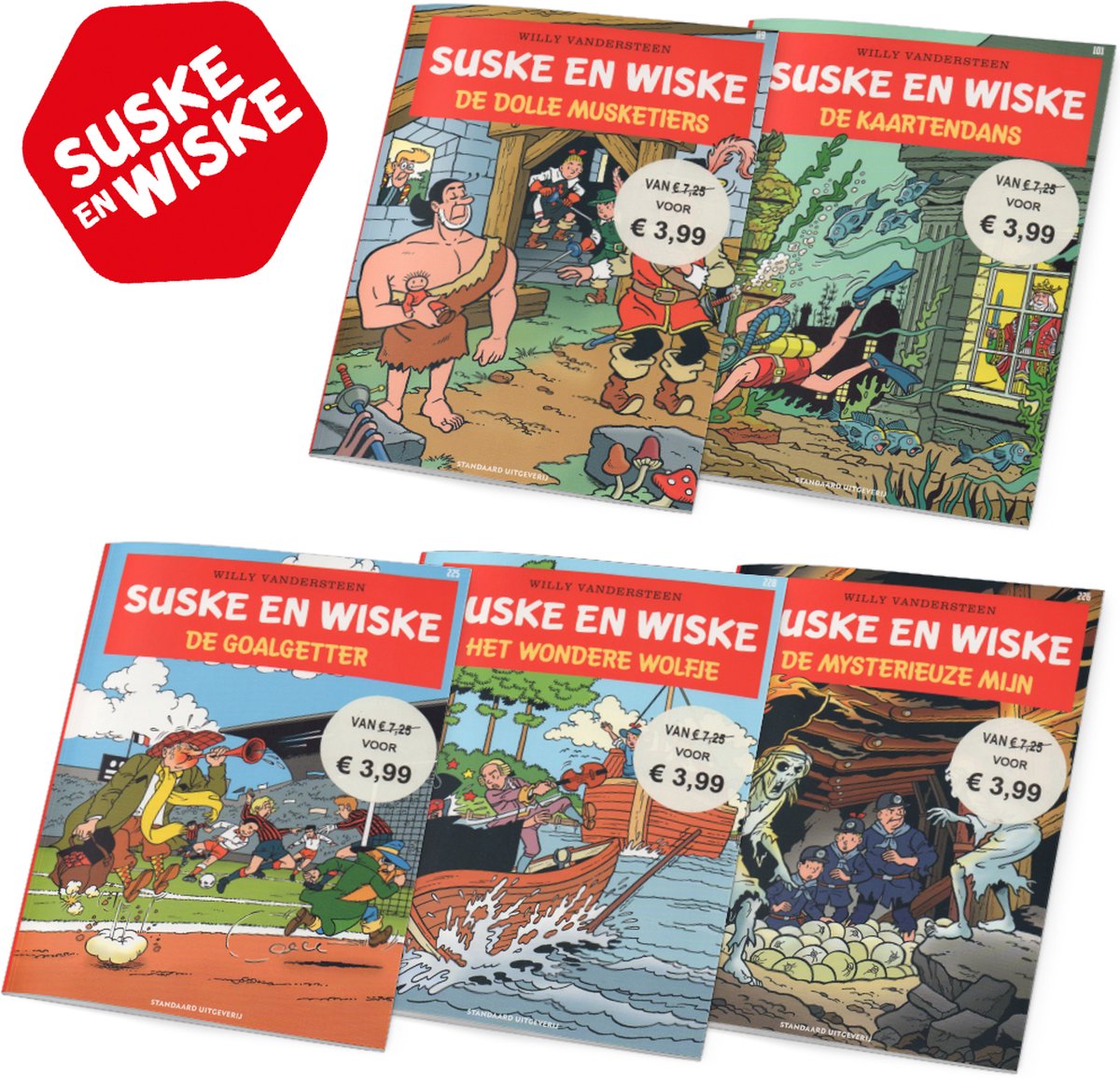 Suske en Wiske - Voordeelbundel van 5 Suske en Wiske stripboeken ...