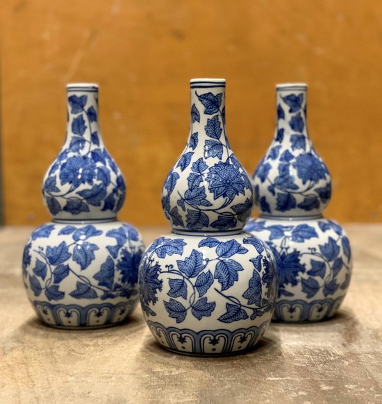 Vase - 25 cm - Bleu de Delft - &Klevering - vase haut - cadeau femme ...