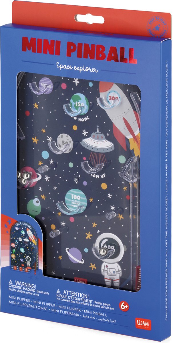 LEGAMI FLIPPERKAST SPEL - A4 FORMAAT - WERKT ZONDER BATTERIJEN - SPACE ...