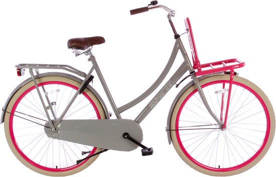 Spirit Transportfiets Grijs-Roze 28 inch - 57cm | bol.com
