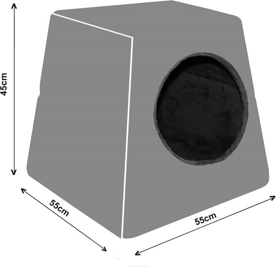Bertoni - Honden/kattenopvang 2in1 Universele - 55 x 55 x 45 cm - Maat ...