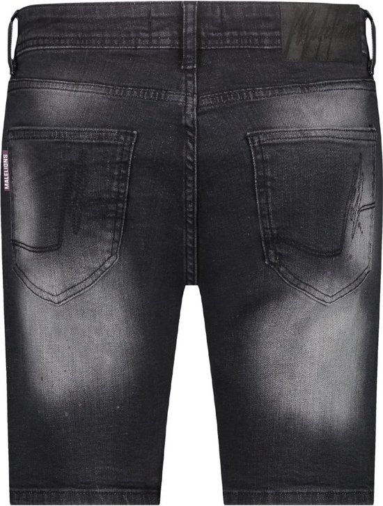 Malelions Stained Denim Korte Broek Heren Zwart | bol.com