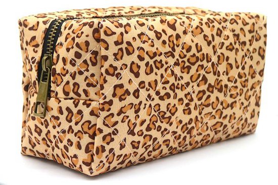 Make-up tasje - Luipaard print - 27x7.5 Centimeter - Ritssluiting | bol.