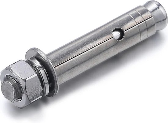 Pluggen M6 - Stalen RVS pluggen set - 30 delig - Voor beton - Bouten | bol